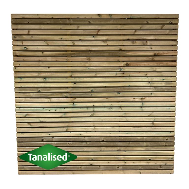 Deluxe Contemporary Slatted Fence Panels - CMR Timber Ltd