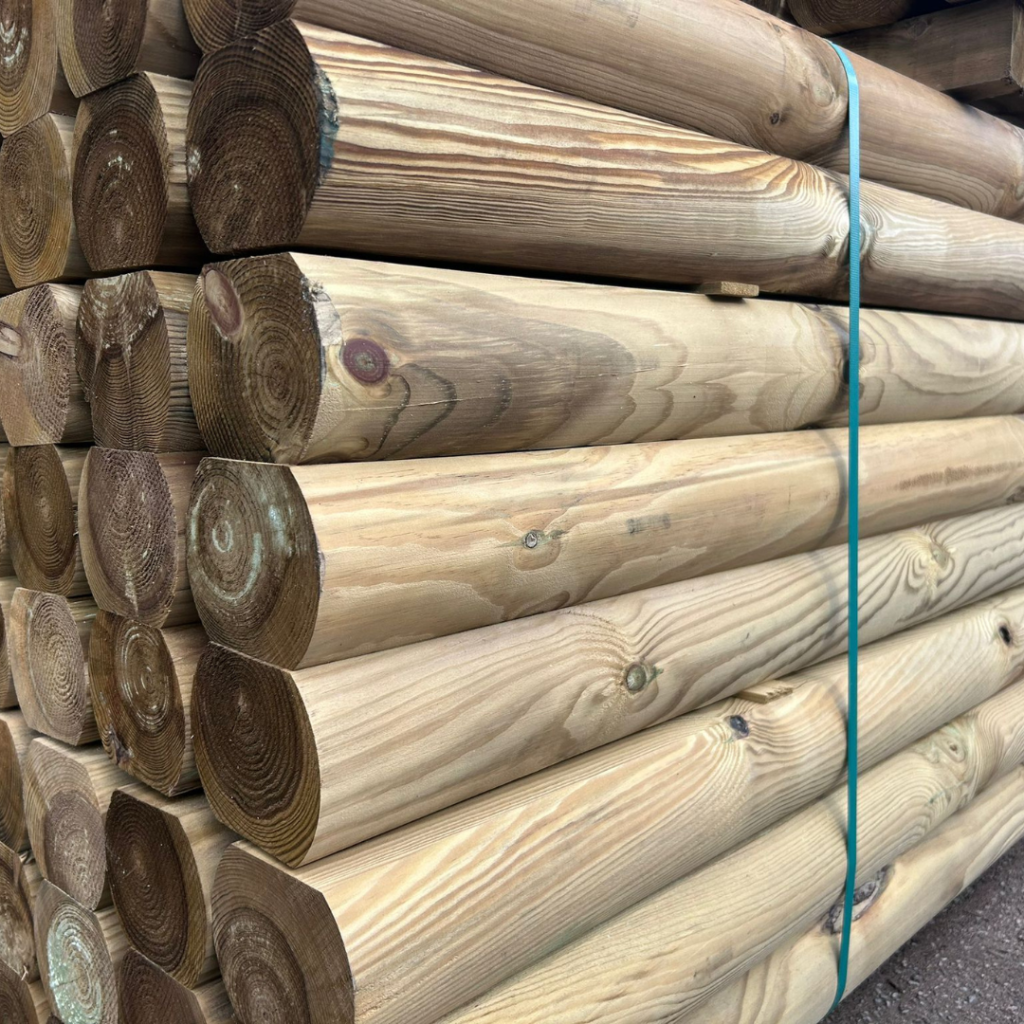 Planed Mini Log Sleepers - CMR Timber Ltd